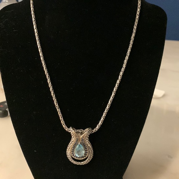 Effy | Jewelry | Effy Blue Topaz And Sapphire Silver And 8k Toggle ...